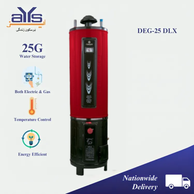 NasGas 25 Gallons Electric Gas Geyser DEG-25 DLX - Best Price
