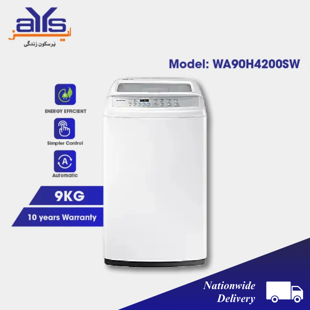 Samsung WA90H4200SW Automatic Washing Machine (9 Kg, Wobble Technology ...