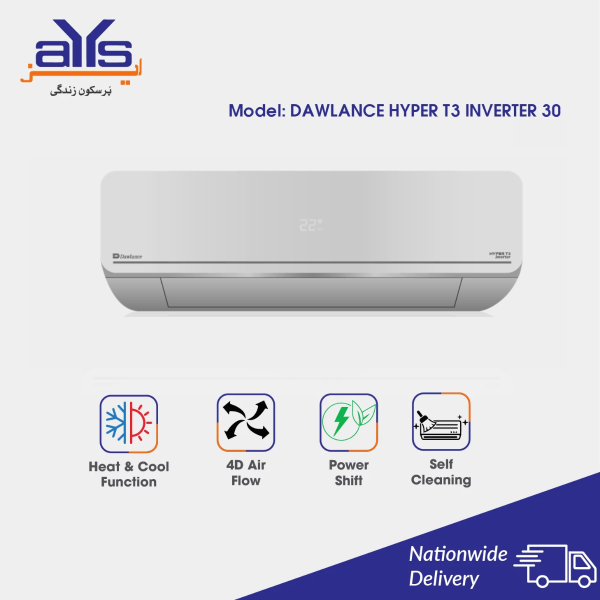 Dawlance 1.5 Ton Hyper T3 Inverter 30 Split AC (Matt Silver) – Best Price