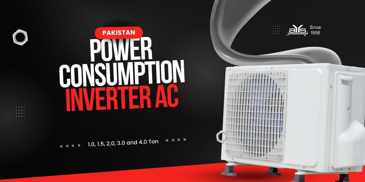Inverter AC Power Consumption per Hour in Watts - 1, 1.5 & 2 Ton