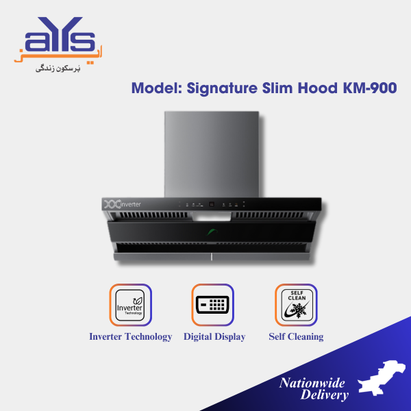 Signature Slim Hood KM-900 (90cm, Inverter, Self-Cleaning) – Best Price