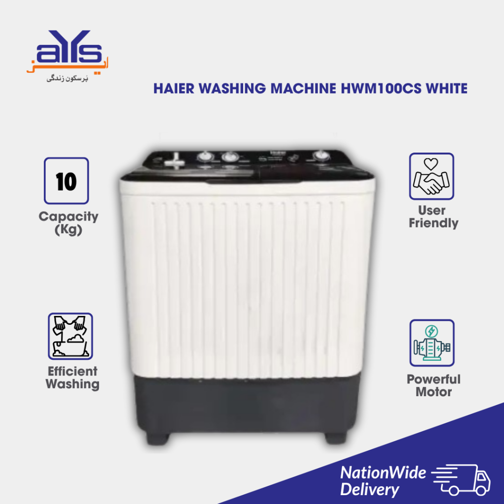 Haier Top Load Washing Machine HWM100CS (10 Kg, White, Twin Tub) – Best ...