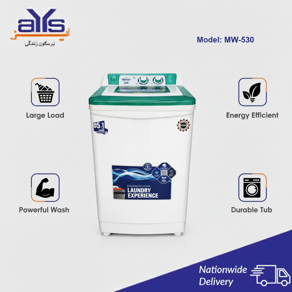 Metro Semi-Automatic Washing Machine MW-530 (8 Kg) – Best Price